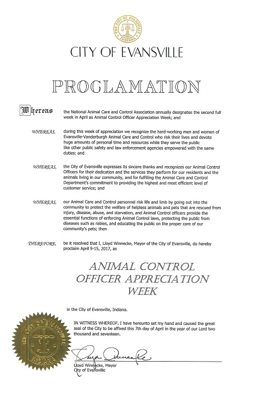 Request a Mayoral Proclamation / City of Evansville